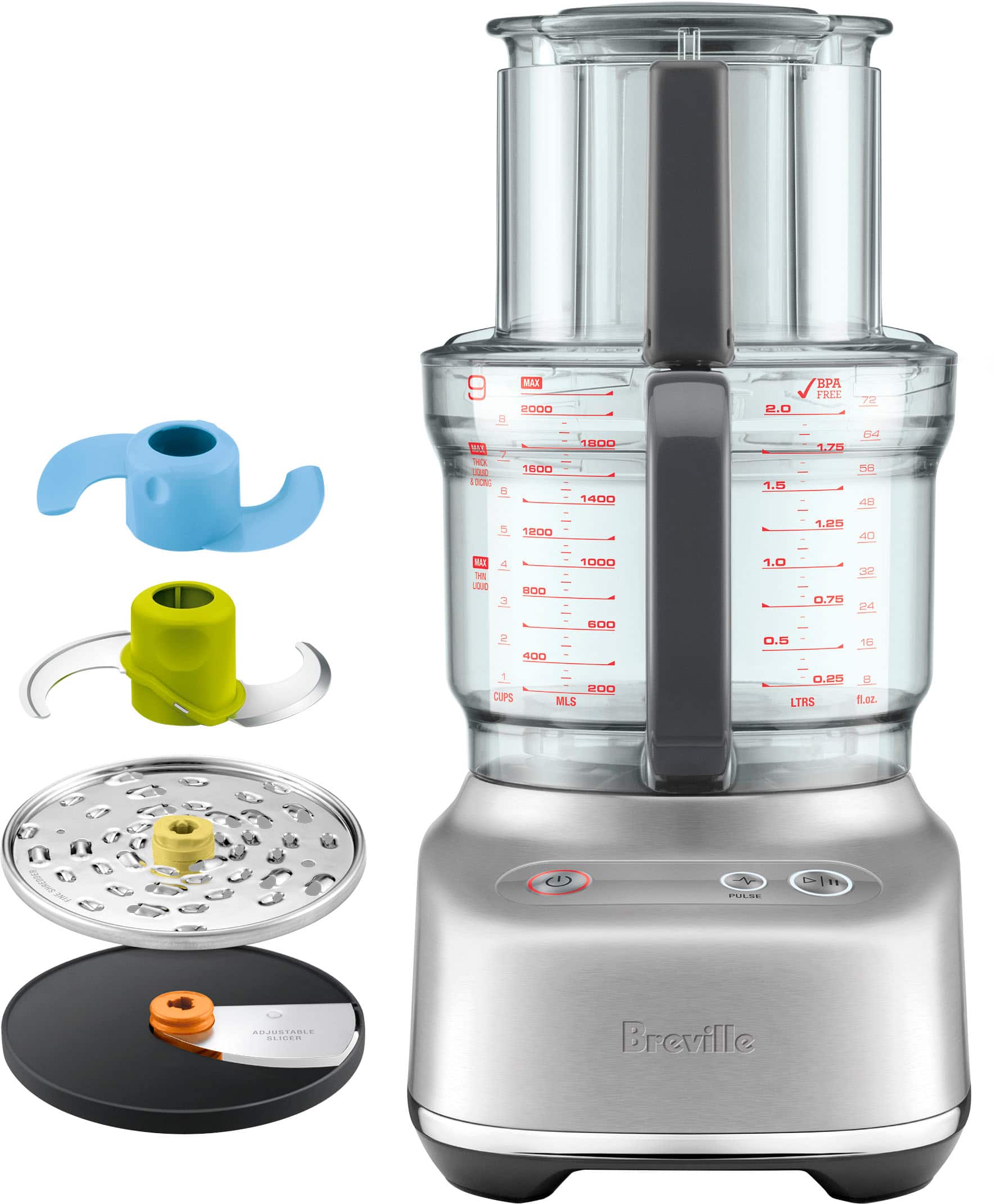 Breville - the Sous Chef 9-Cup Food Processor - Brushed Stainless Steel ...