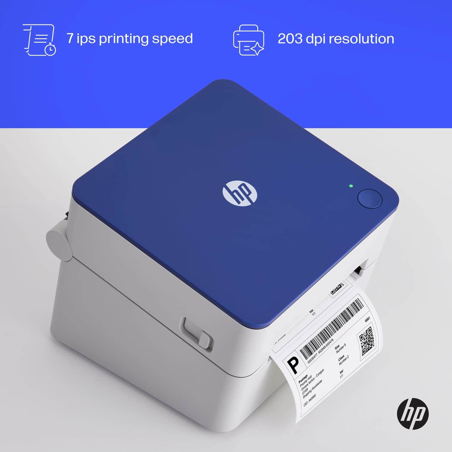 HP - Shipping Label Printer, Internal Tray 4x6 Direct Thermal Printer ...