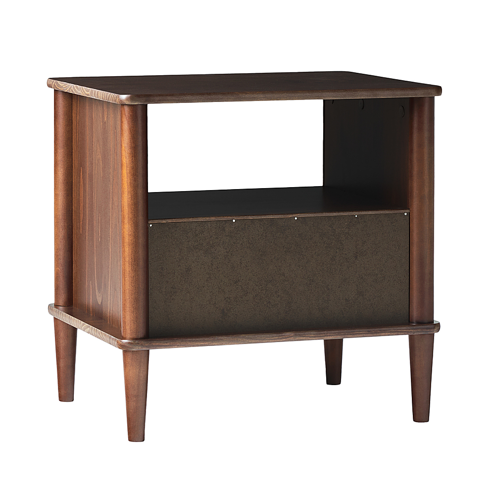 Walker Edison - Transitional 1-Drawer Spindle-Leg Nightstand - Walnut ...