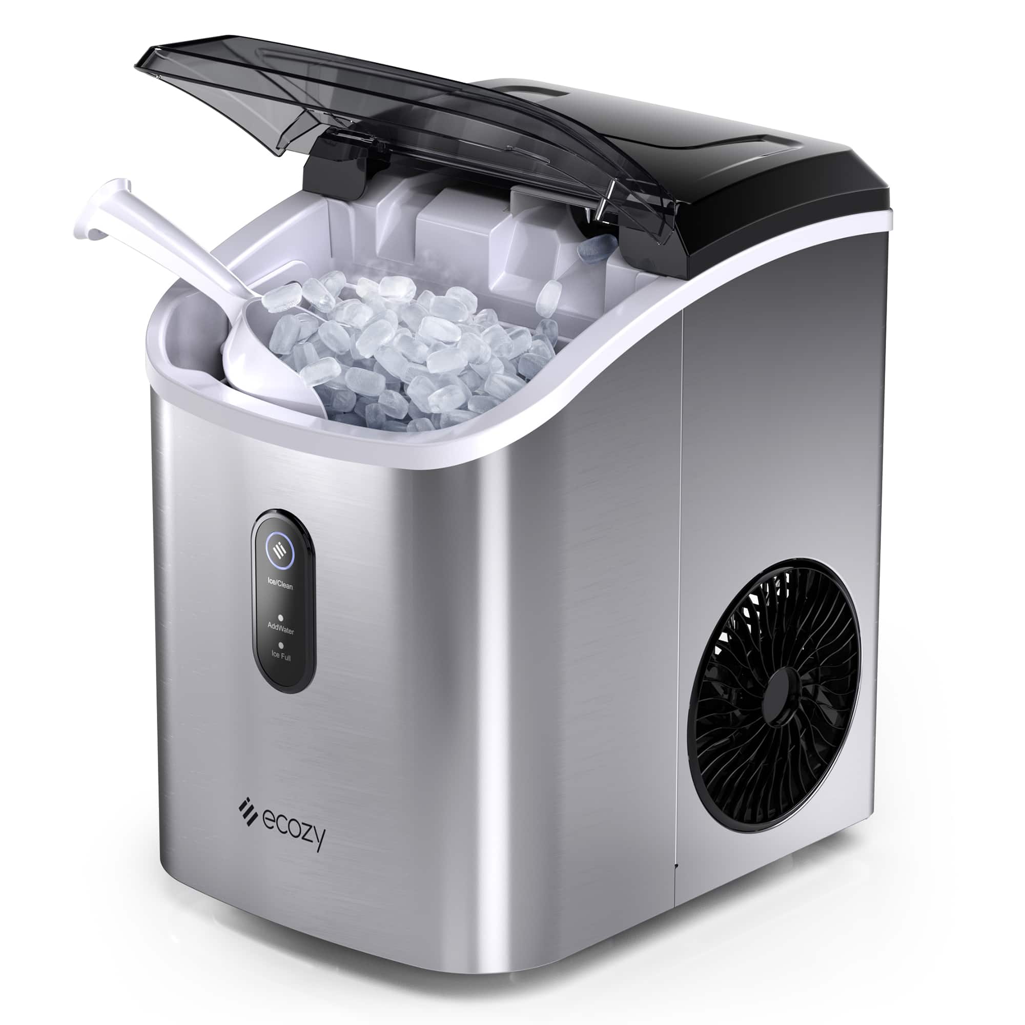 Ecozy - 33 lb. Countertop Nugget Ice Maker with Self-Cleaning Ice ...