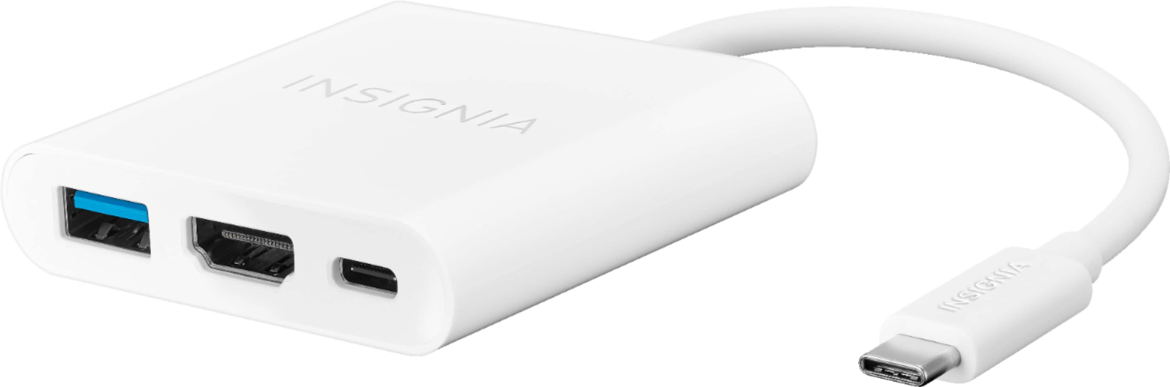 Insignia™ - USB-C to HDMI Multiport Adapter - White | National Credit ...